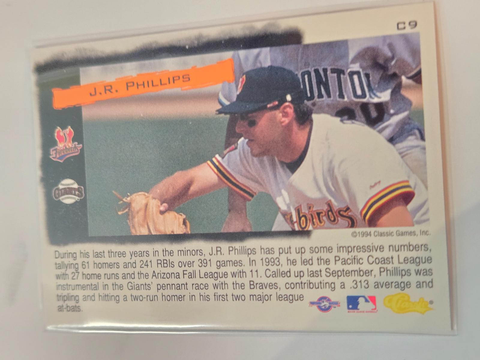 J.R. Phillips #C9 Prices | 1994 Classic Cream of the Crop | Baseball Cards