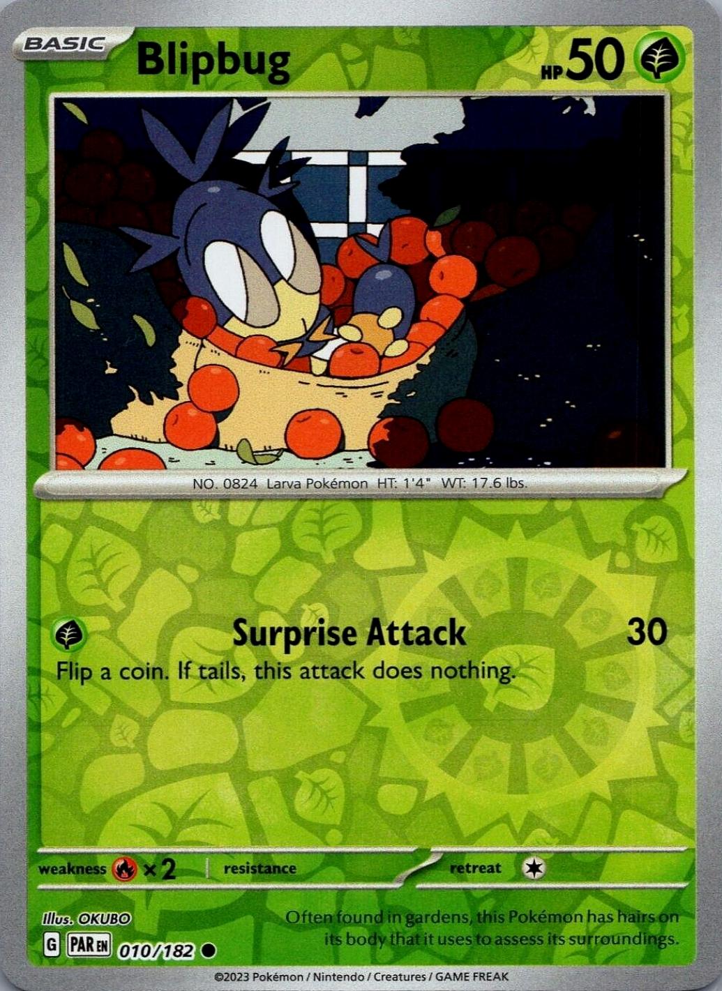 Blipbug [Reverse Holo] #10 Prices | Pokemon Paradox Rift | Pokemon Cards