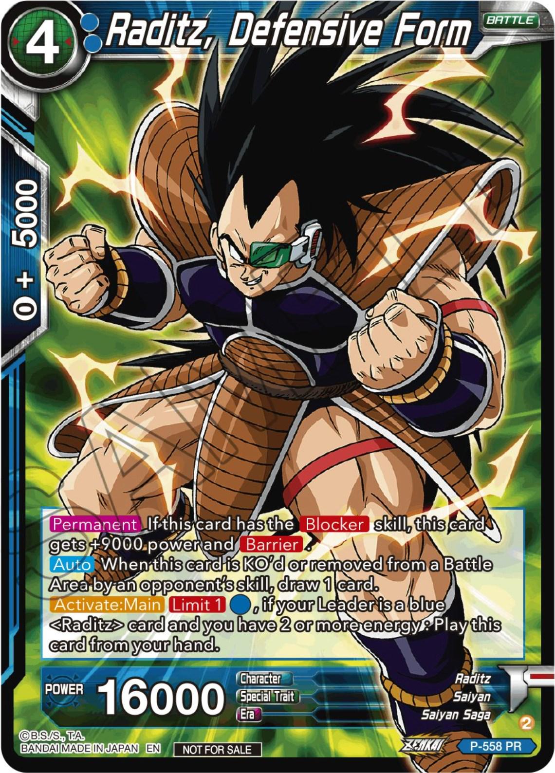Raditz, Defensive Form P-558 Prices | Dragon Ball Super Divine ...