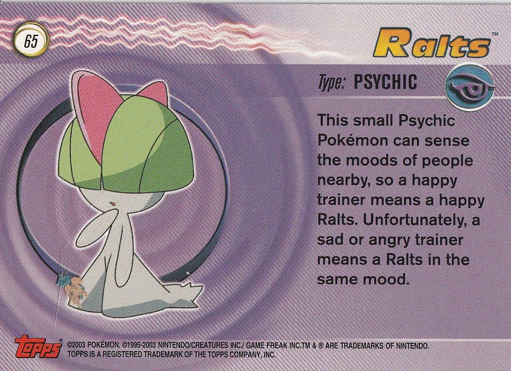 Ralts #65 Prices | Pokemon 2003 Topps Advanced | Pokemon Cards