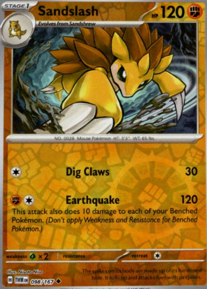 Sandslash [Reverse Holo] #98 Prices | Pokemon Twilight Masquerade ...