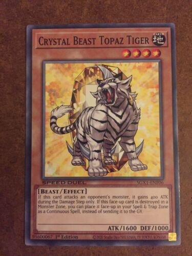 Crystal Beast Topaz Tiger SGX1-ENF06 Prices | YuGiOh Speed Duel GX ...