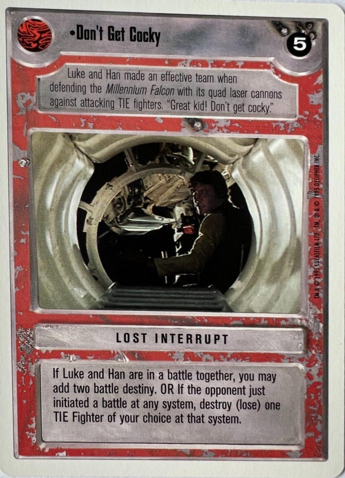 Don't Get Cocky Prices | Star Wars CCG Premiere | Star Wars Cards