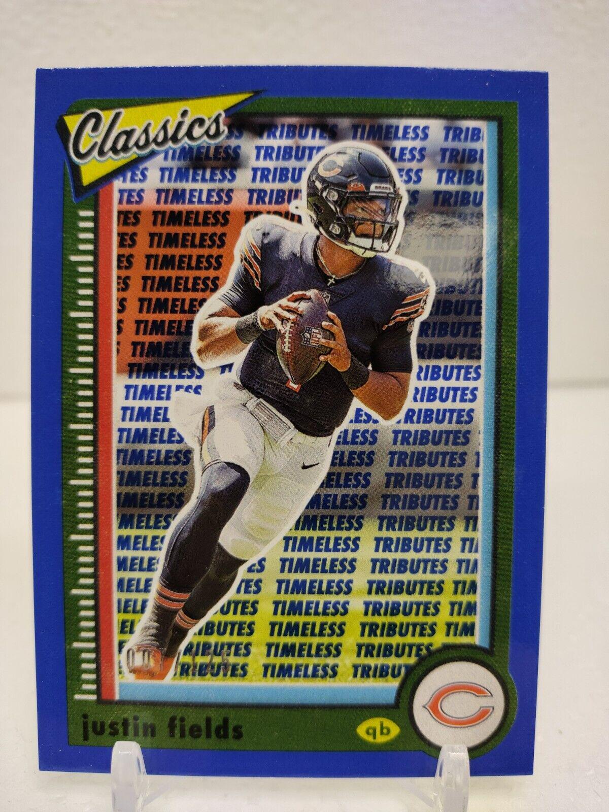 Justin Fields [Timeless Tributes Light Blue] #14 Prices | 2022 Panini ...