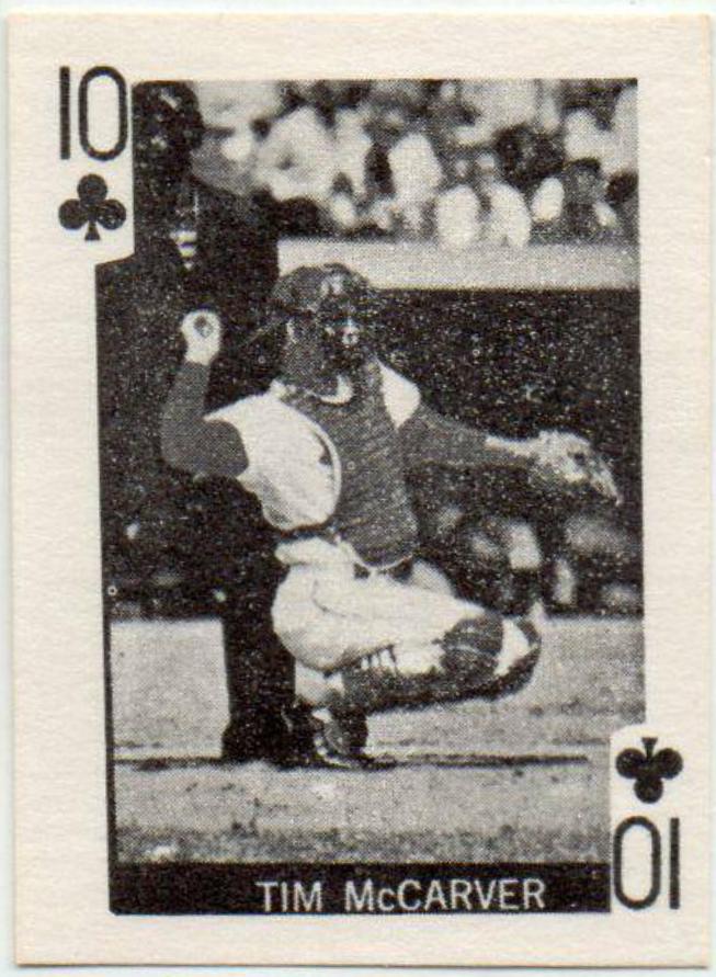 Tim McCarver [10 of Clubs] Prices | 1969 Globe Imports Playing Cards ...
