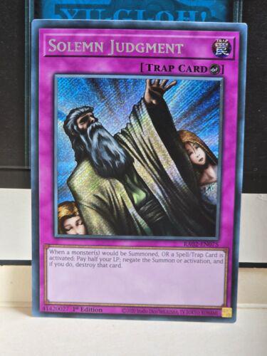 Solemn Judgment [Secret Rare] RA02-EN075 Prices | YuGiOh 25th ...