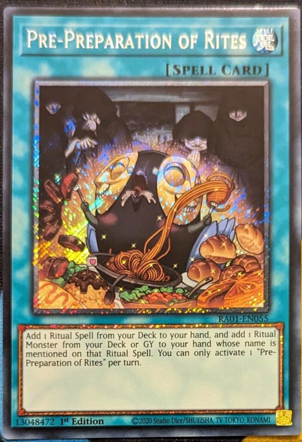 Pre-Preparation of Rites [Platinum Secret Rare] RA01-EN055 Prices ...