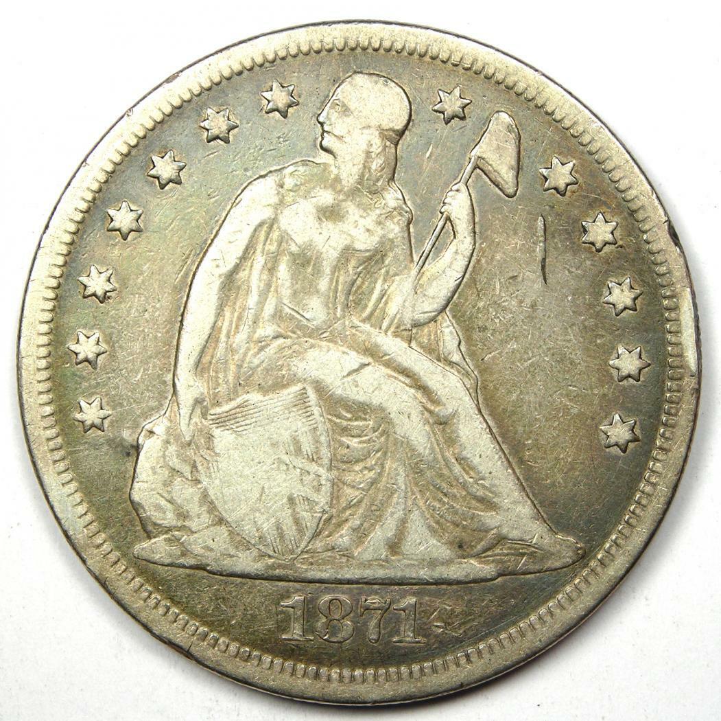 1871 Seated Liberty Dollar Prices | Ungraded, NGC, PCGS Values