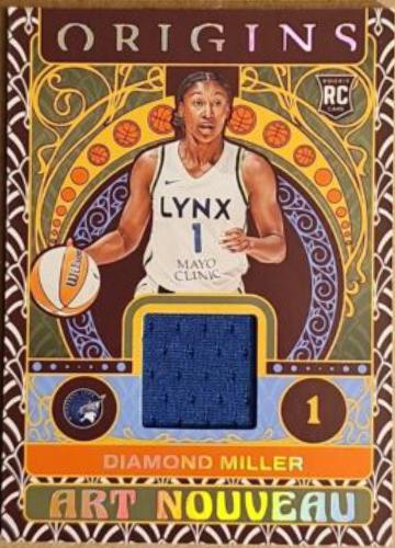 Diamond Miller #AN-DML Prices | 2023 Panini Origins WNBA Art Nouveau ...