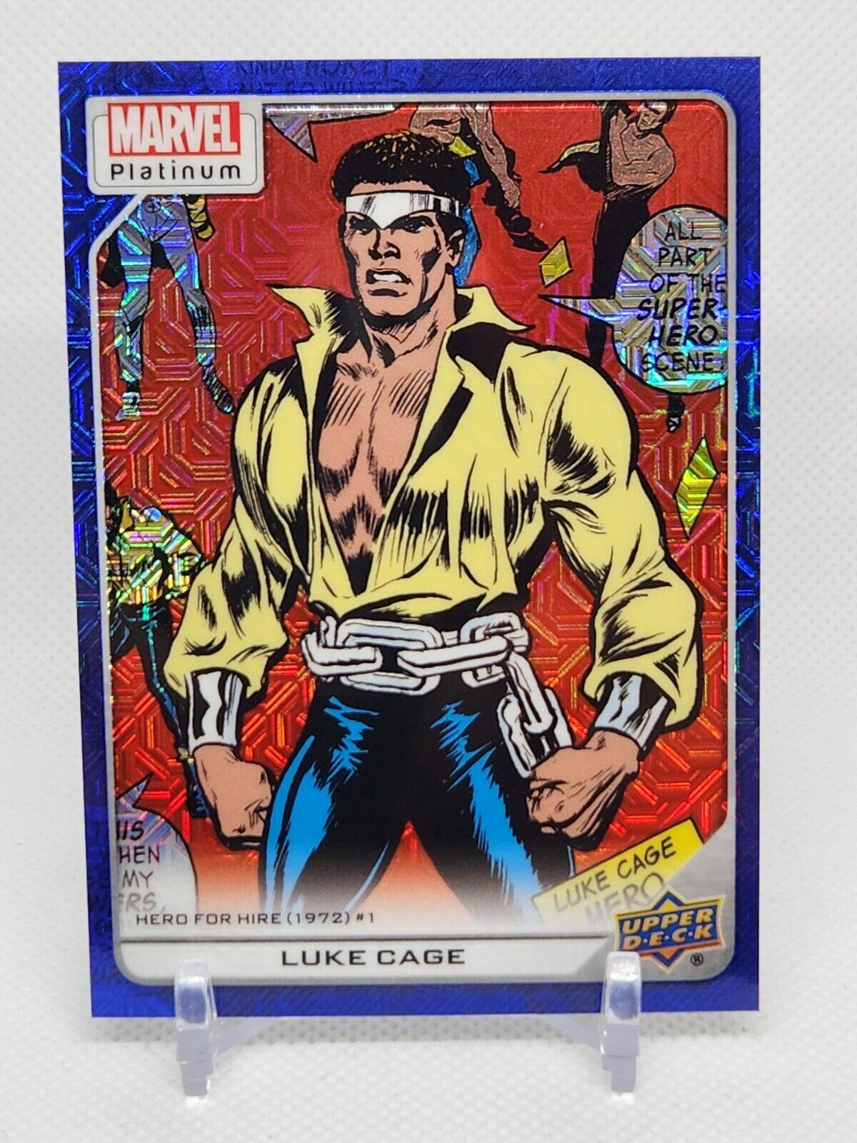 Luke Cage [Blue Traxx] #165 Prices | Marvel 2023 Upper Deck Platinum ...