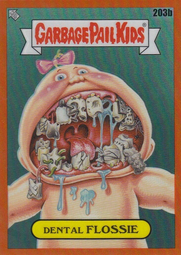 Dental FLOSSIE [Orange Refractor] #203b Prices | 2022 Garbage Pail Kids ...