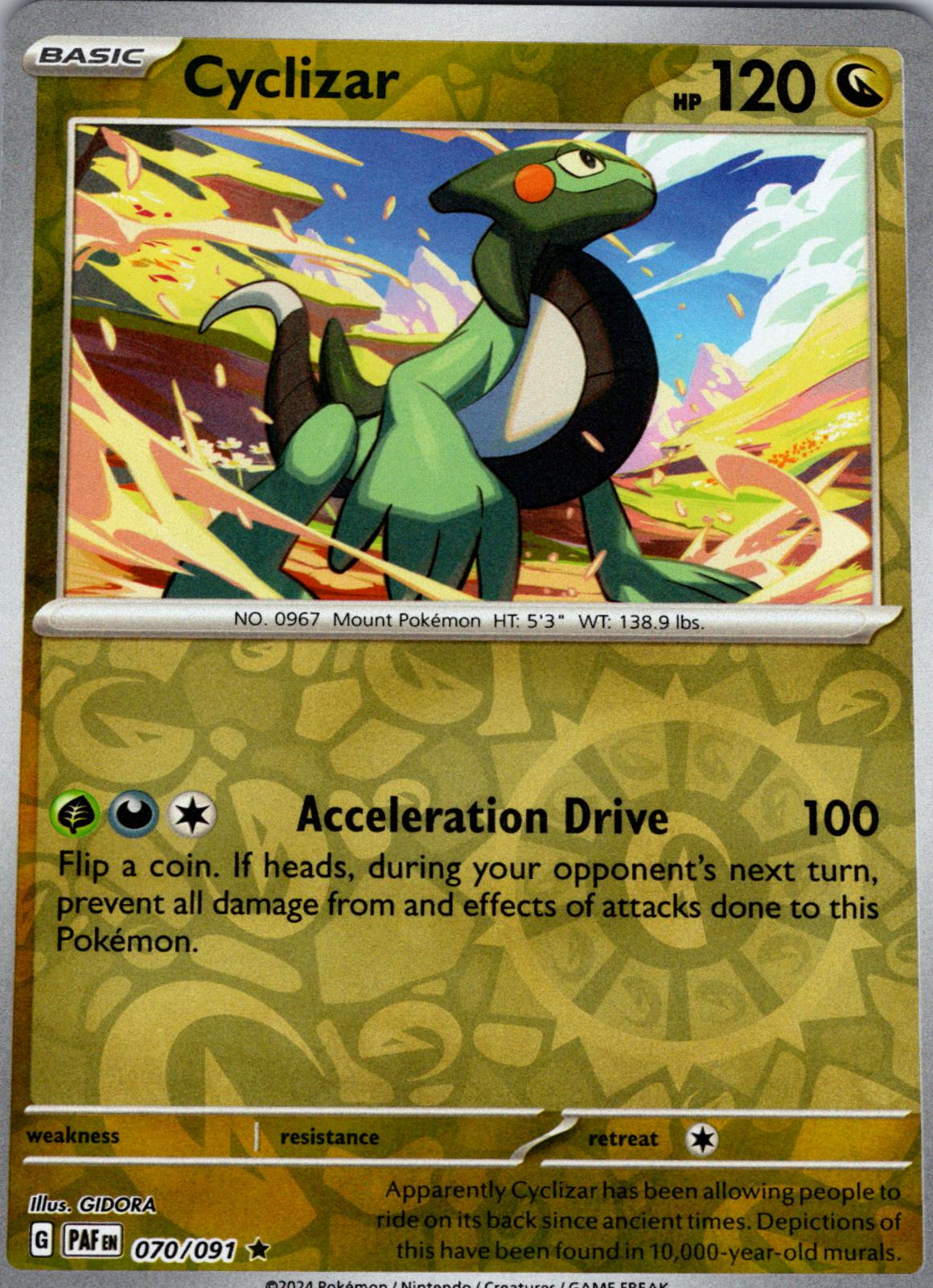 Cyclizar [Reverse Holo] #70 Prices | Pokemon Paldean Fates | Pokemon Cards