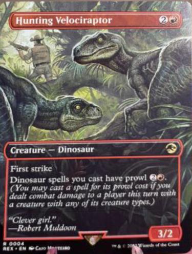 Hunting Velociraptor [Borderless] #4 Prices | Magic Jurassic World ...