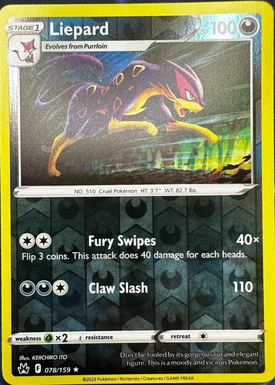 Liepard [Reverse Holo] #78 Prices | Pokemon Crown Zenith | Pokemon Cards