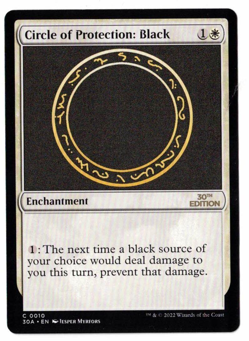 Circle of Protection: Black #307 Prices | Magic 30th Anniversary ...
