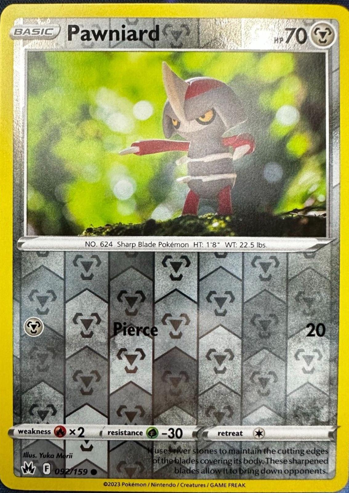 Pawniard [Reverse Holo] #92 Prices | Pokemon Crown Zenith | Pokemon Cards