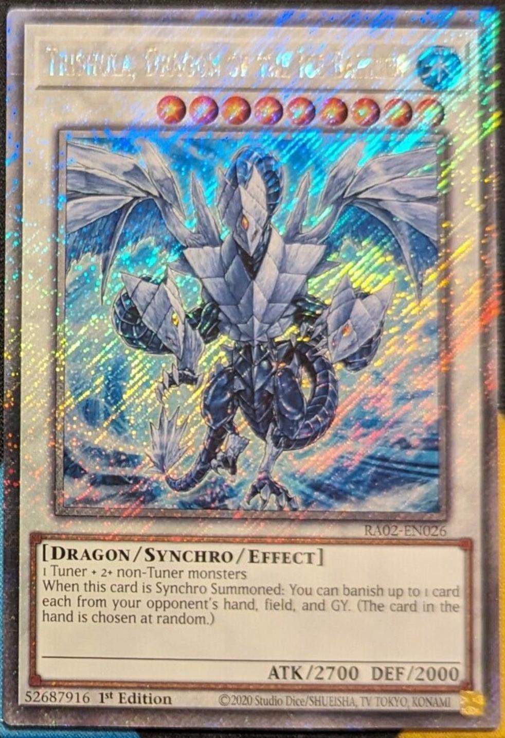 Trishula, Dragon of the Ice Barrier [Platinum Secret Rare] RA02-EN026 ...