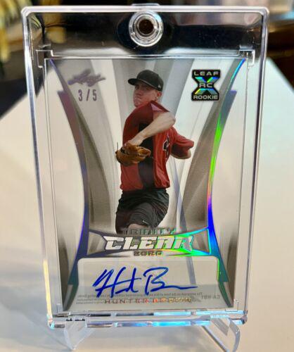 Hunter Brown [Spectrum Silver] #CA-HB1 Prices | 2020 Leaf Trinity Clear ...