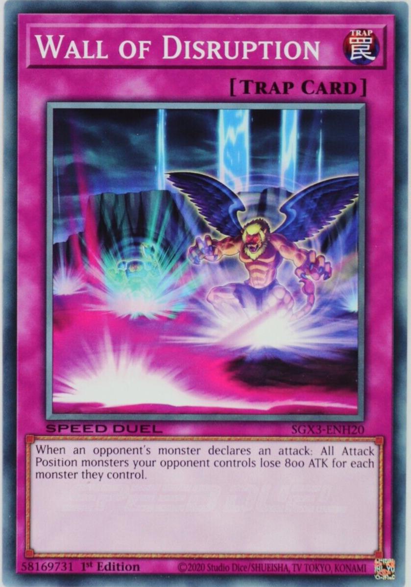 Wall of Disruption SGX3-ENH20 Prices | YuGiOh Speed Duel GX: Duelists of Shadows | Yugioh Cards