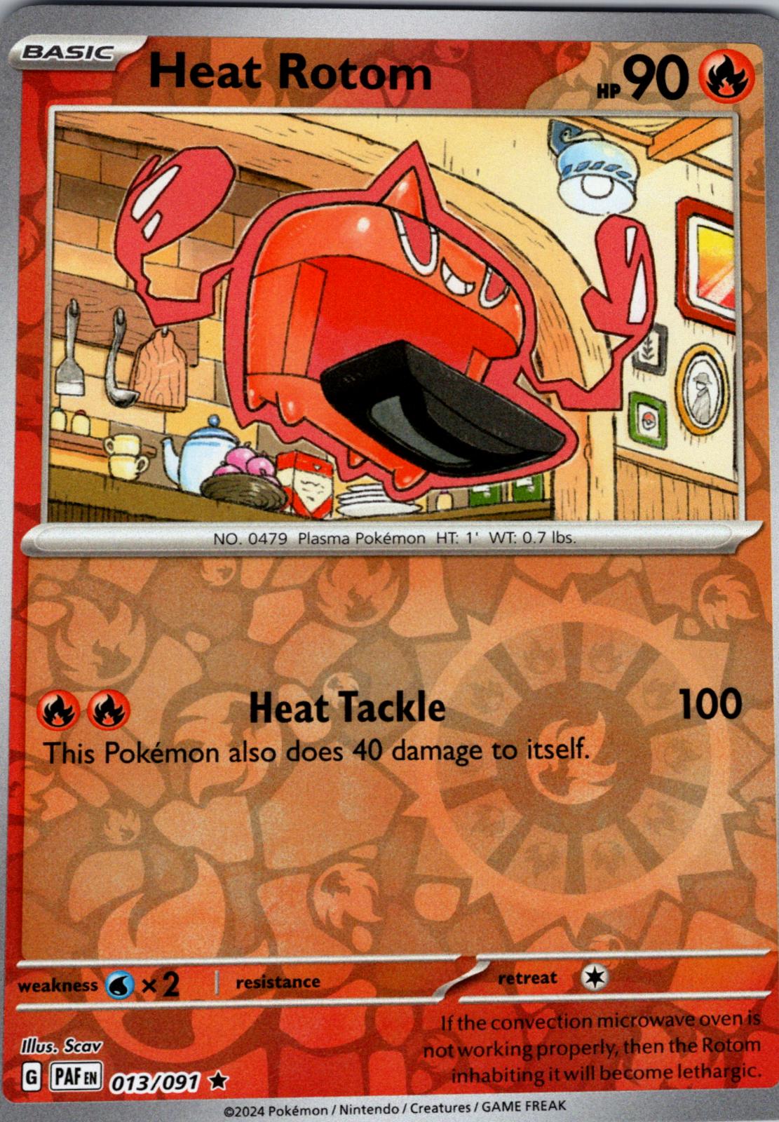 Heat Rotom [Reverse Holo] #13 Prices | Pokemon Paldean Fates | Pokemon ...