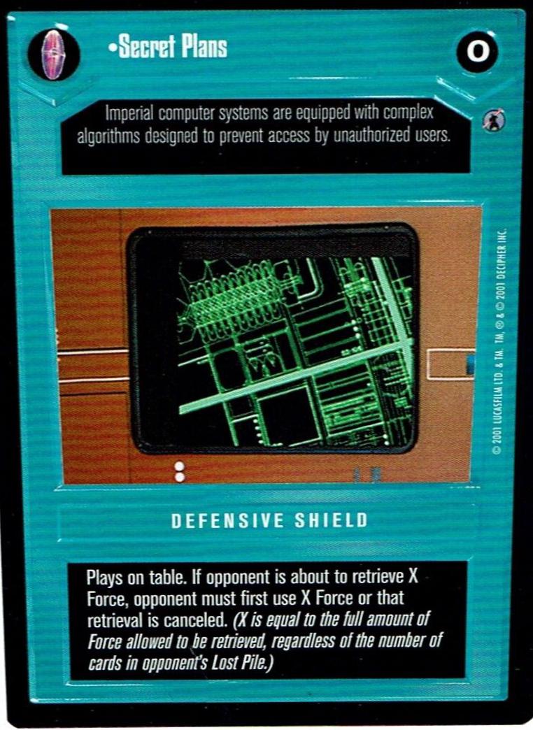 Secret Plans Prices | Star Wars CCG Reflections III | Star Wars Cards