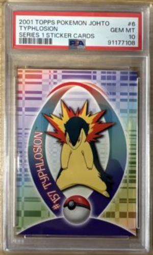 Typhlosion #6 Prices | Pokemon 2001 Topps Johto Sticker | Pokemon Cards
