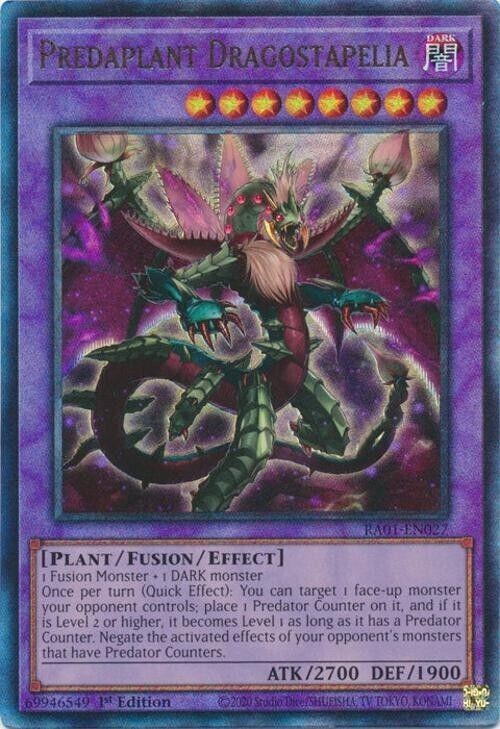 Predaplant Dragostapelia [Ultimate Rare] RA01-EN027 Prices | YuGiOh ...