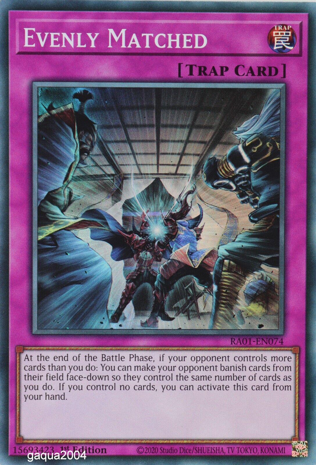 Evenly Matched [Super Rare] RA01-EN074 Prices | YuGiOh 25th Anniversary ...