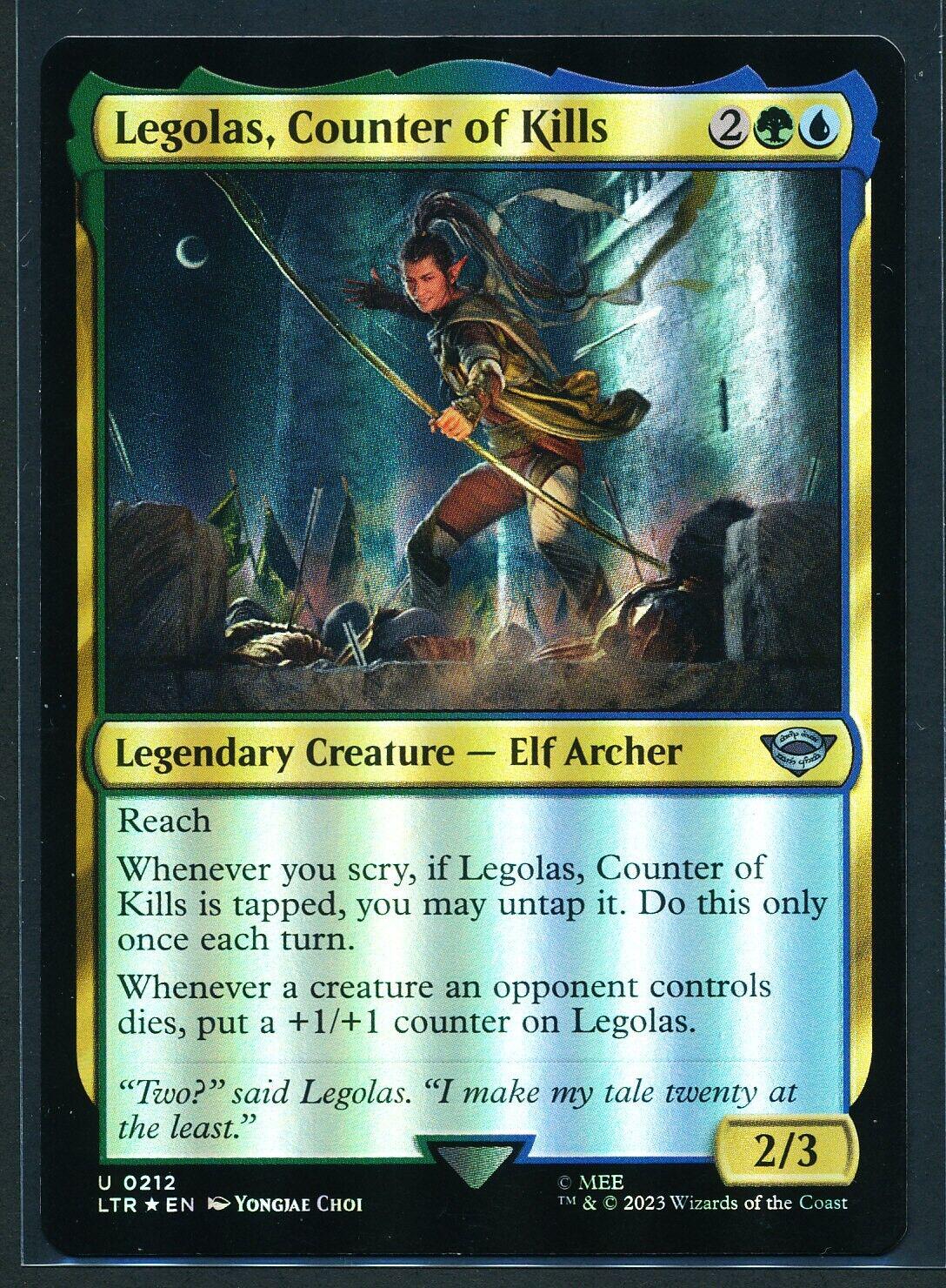Legolas, Counter of Kills [Foil] #212 Prices | Magic Lord of the Rings ...