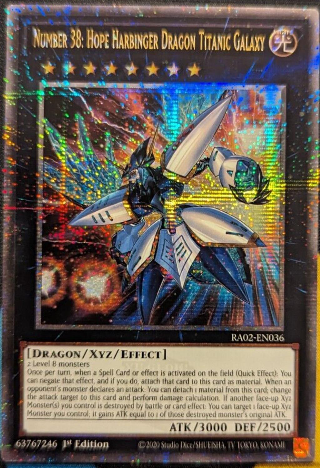 Number 38: Hope Harbinger Dragon Titanic Galaxy [Super Rare] RA02-EN036 Prices | YuGiOh 25th ...