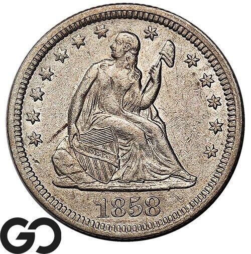 1858 Seated Liberty Quarter Prices | Ungraded, NGC, PCGS Values