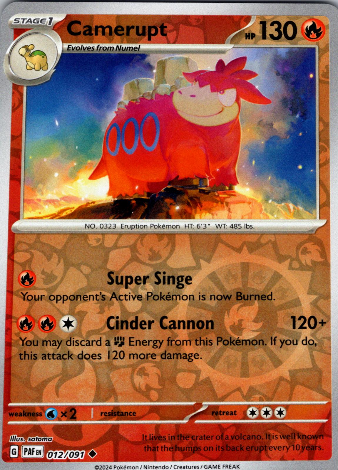 Camerupt [Reverse Holo] #12 Prices | Pokemon Paldean Fates | Pokemon Cards