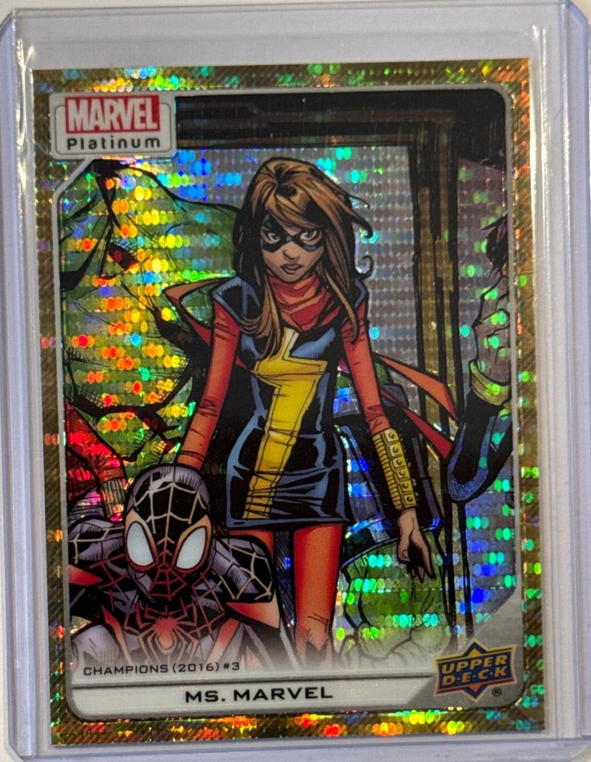Ms. Marvel [Seismic Gold] #155 Prices | Marvel 2023 Upper Deck Platinum ...