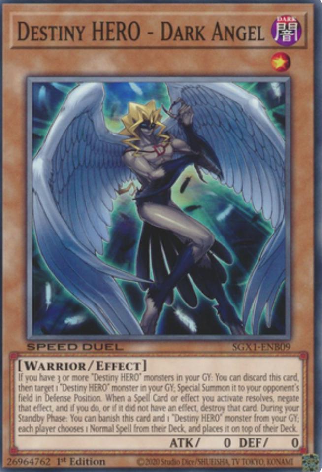 Destiny HERO - Dark Angel SGX1-ENB09 Prices | YuGiOh Speed Duel GX ...