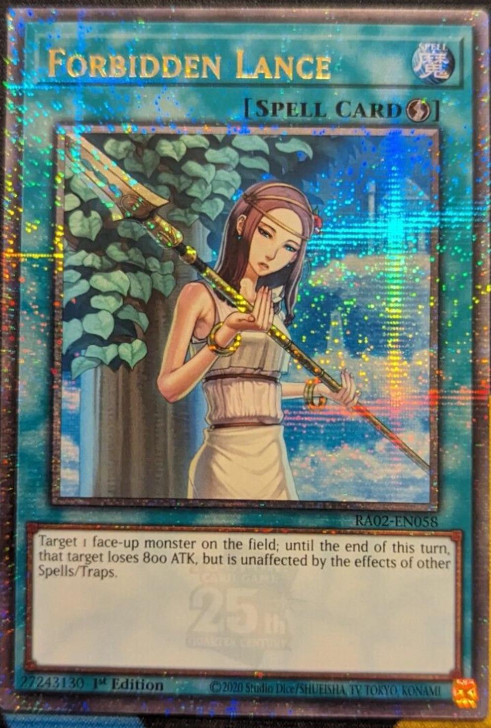 Forbidden Lance [Quarter Century Secret Rare] RA02-EN058 Prices ...