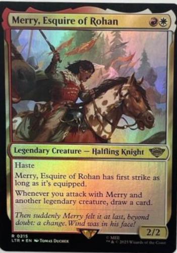 Merry, Esquire of Rohan [Foil] #215 Prices | Magic Lord of the Rings ...
