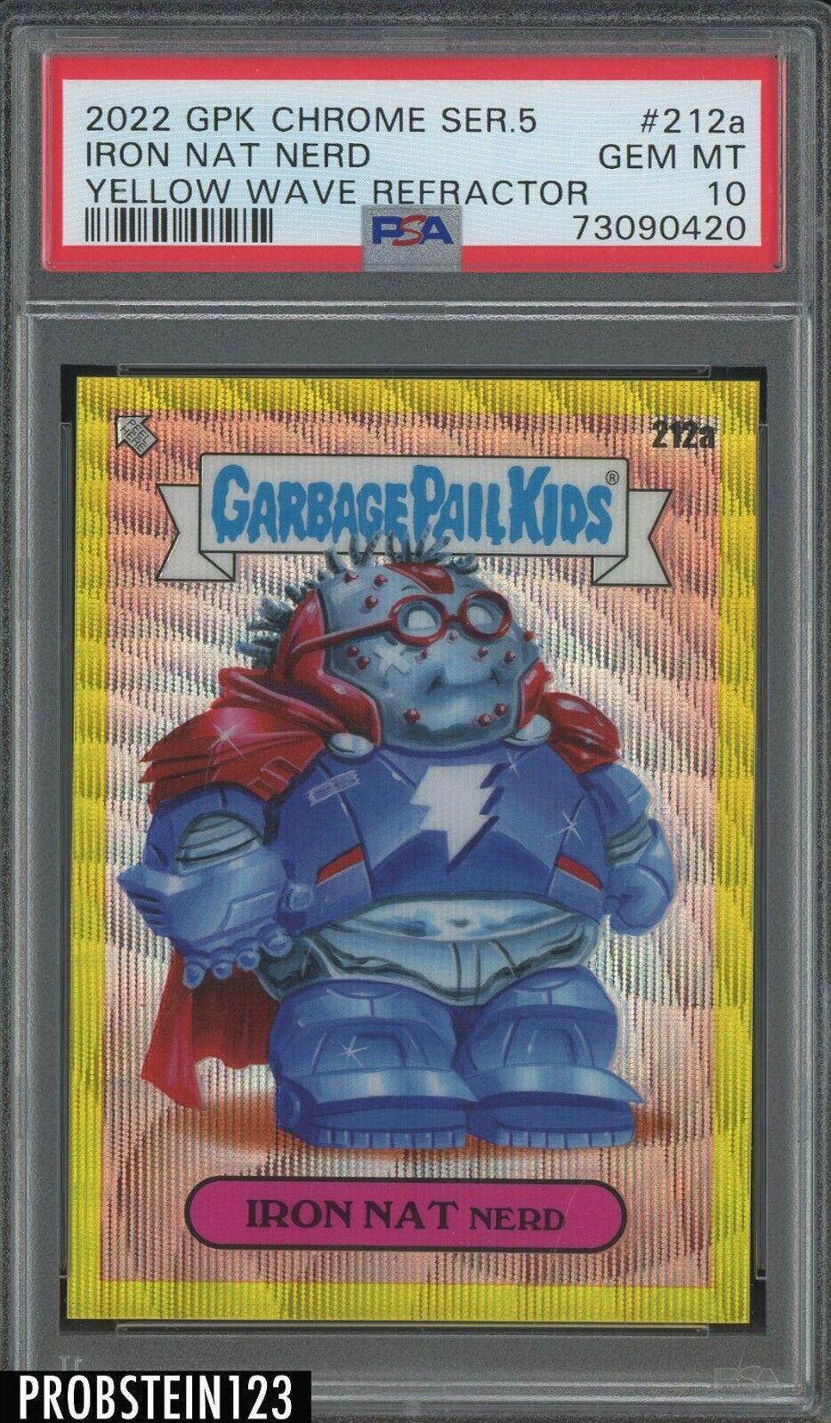 Iron NAT Nerd [Yellow Wave Refractor] #212a Prices | 2022 Garbage Pail Kids Chrome | Garbage ...