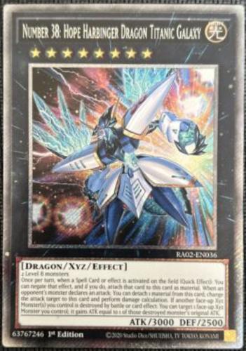 Number 38: Hope Harbinger Dragon Titanic Galaxy [Platinum Secret Rare ...