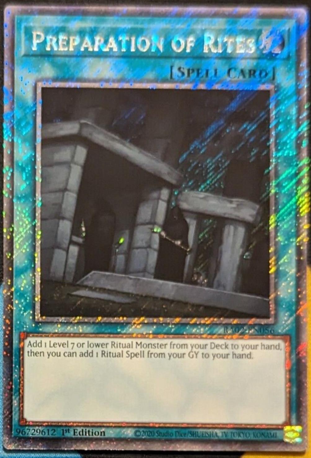 Цены на Preparation of Rites [Platinum Secret Rare] RA02-EN056 | YuGiOh ...