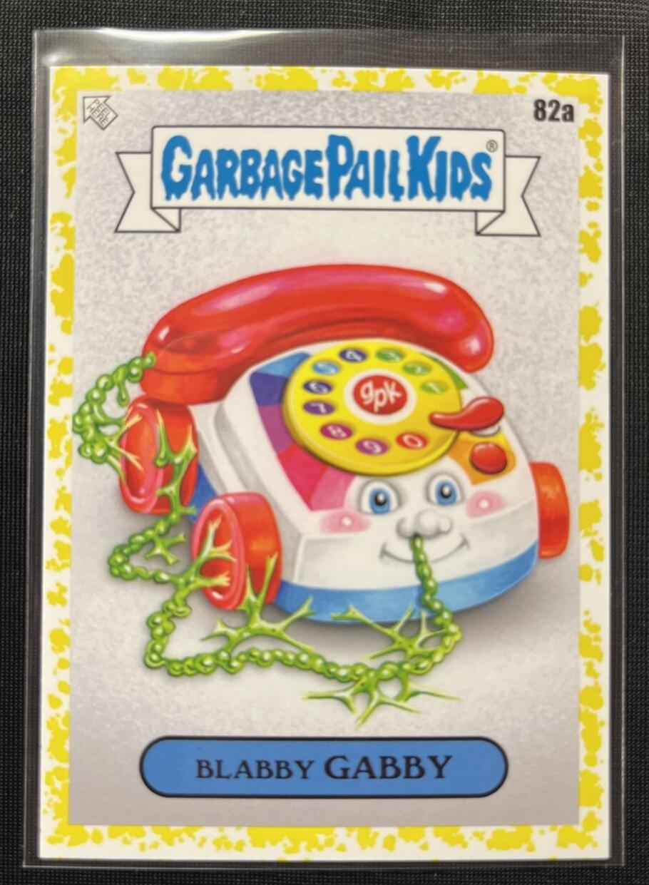 Blabby Gabby [Yellow] #82a Prices | Garbage Pail Kids at Play | GPK Cards