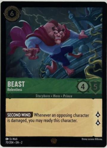 Beast - Relentless [Foil] #70 Prices | Lorcana Rise of the Floodborn ...