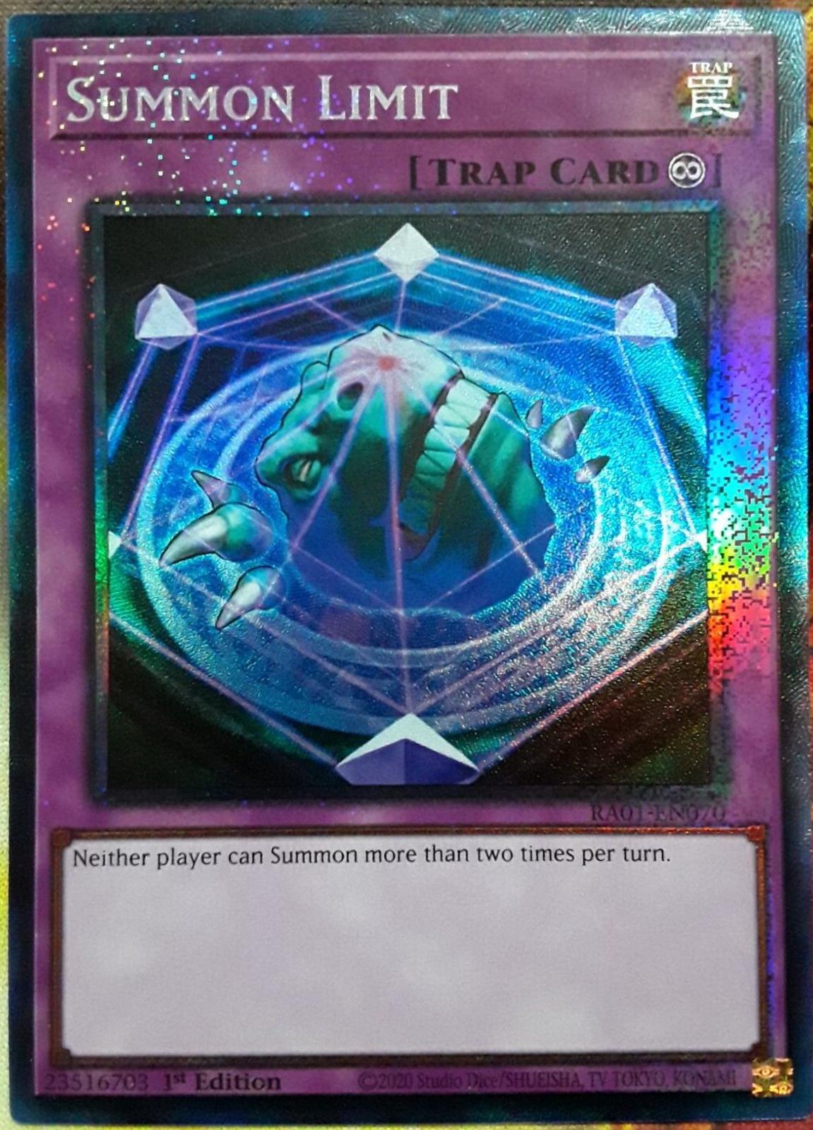 Summon Limit [Collector's Rare] RA01-EN070 Prices | YuGiOh 25th ...