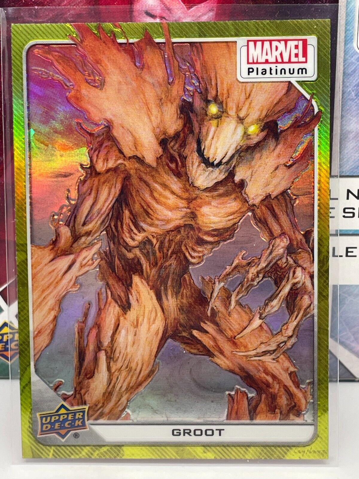 Groot [Yellow Rainbow] #37 Prices | Marvel 2023 Upper Deck Platinum ...