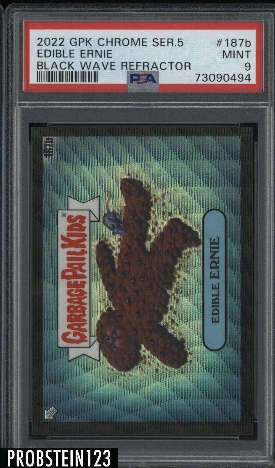 Edible ERNIE [Black Wave Refractor] #187b Prices | 2022 Garbage Pail Kids Chrome | GPK Cards