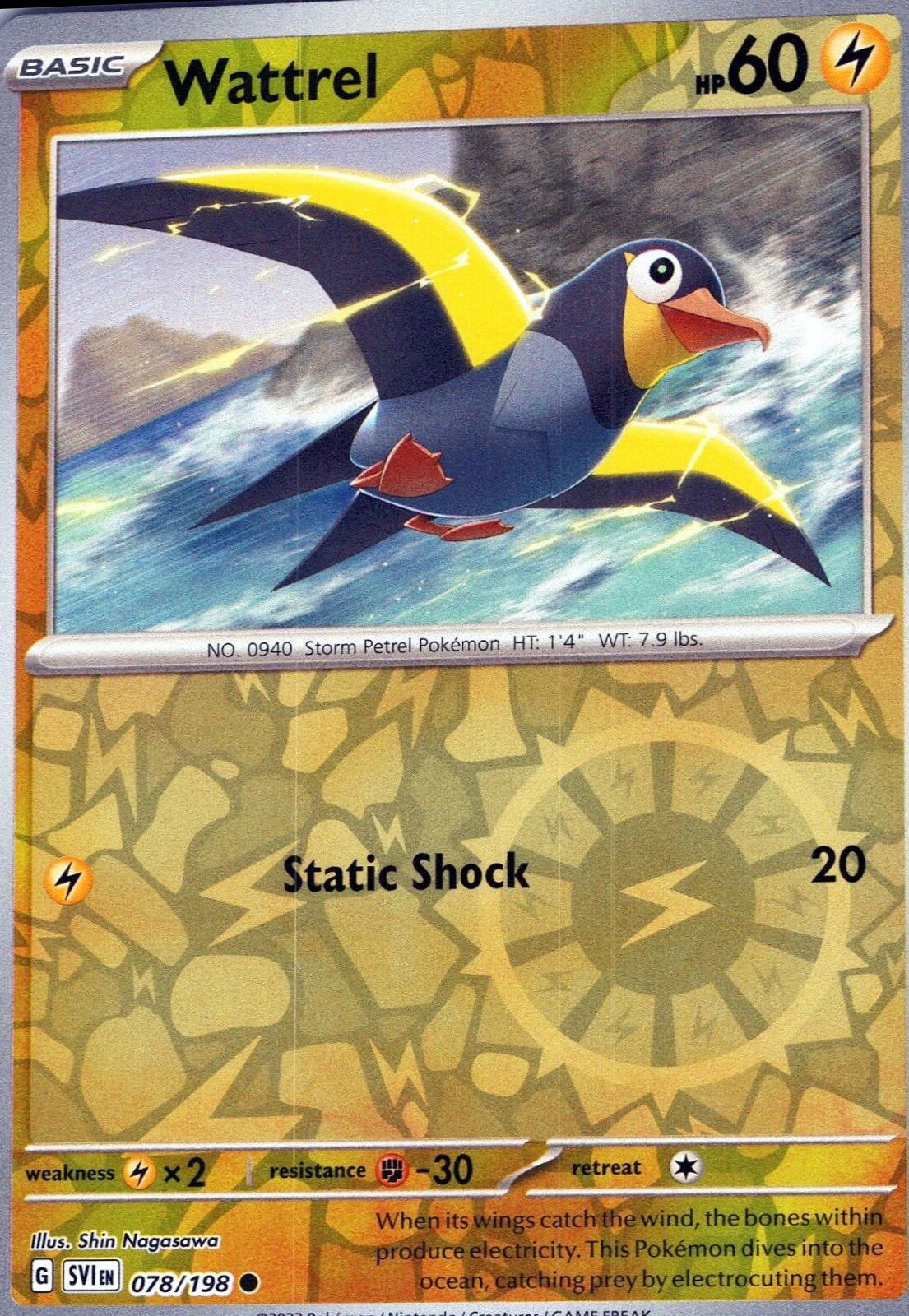 Wattrel [Reverse Holo] #78 Prices | Pokemon Scarlet & Violet | Pokemon ...