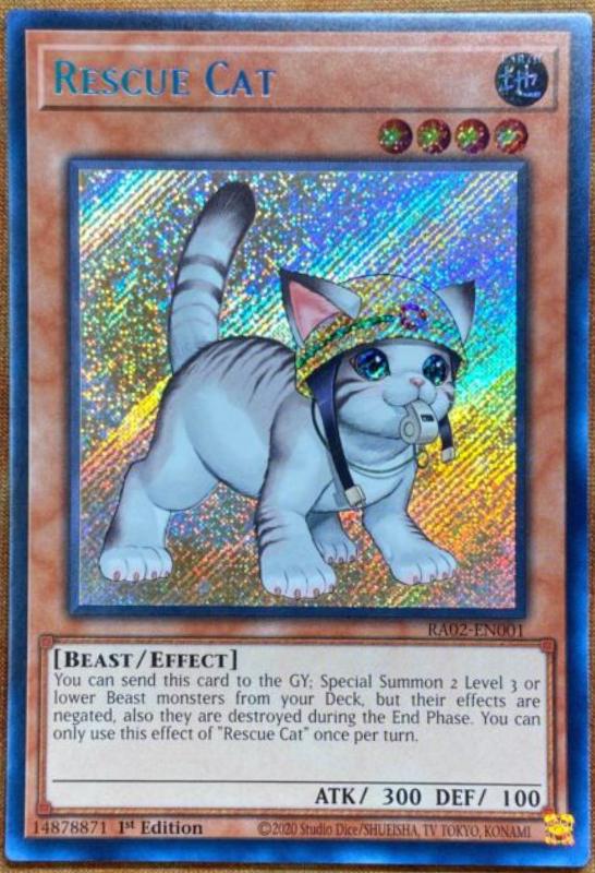 Rescue Cat [Secret Rare] RA02-EN001 Prices | YuGiOh 25th Anniversary ...