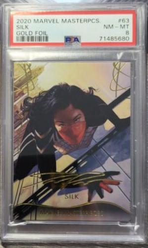 Silk [Gold Foil] #63 Prices | Marvel 2020 Masterpieces | Marvel Cards