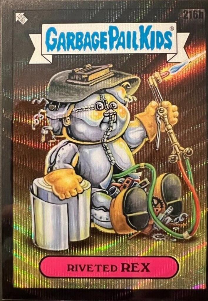Riveted REX [Black Wave Refractor] #216b Prices | 2022 Garbage Pail Kids Chrome | Garbage Pail Cards