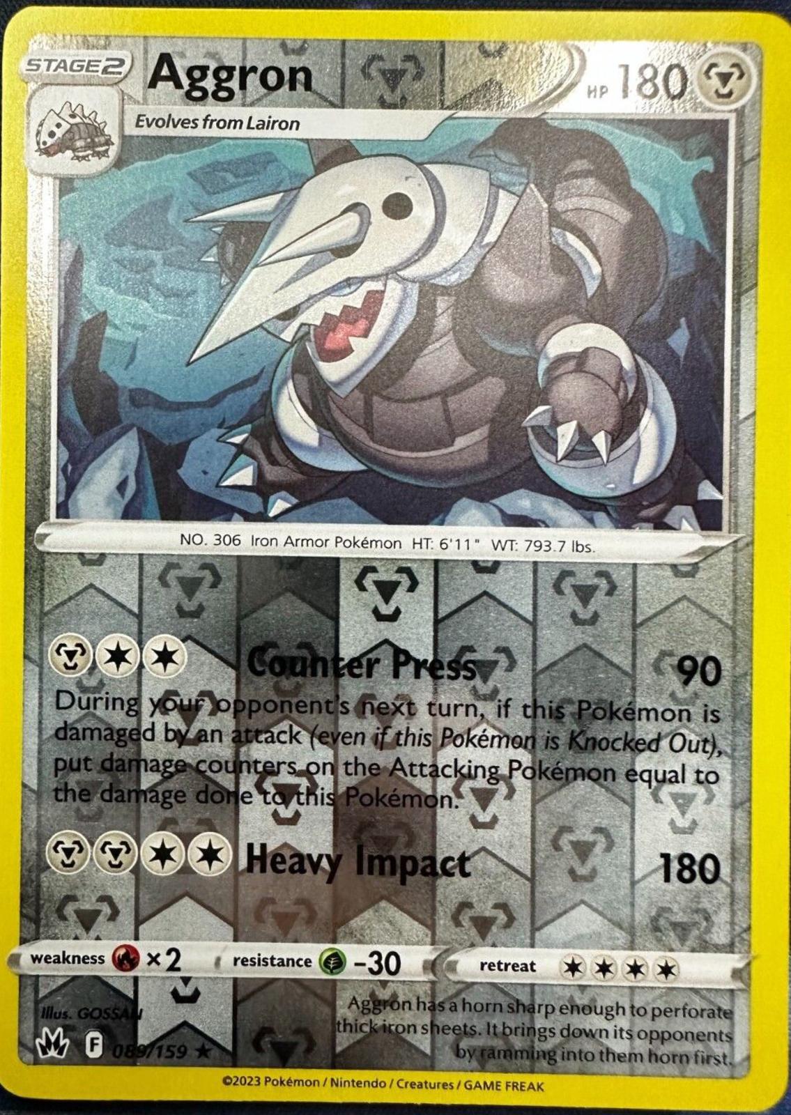 Aggron [Reverse Holo] #89 Prices | Pokemon Crown Zenith | Pokemon Cards
