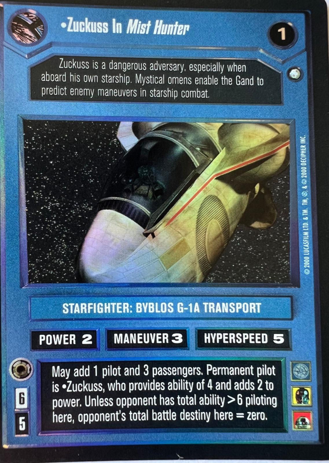 Zuckuss In Mist Hunter [Foil] Prices | Star Wars CCG Reflections II ...